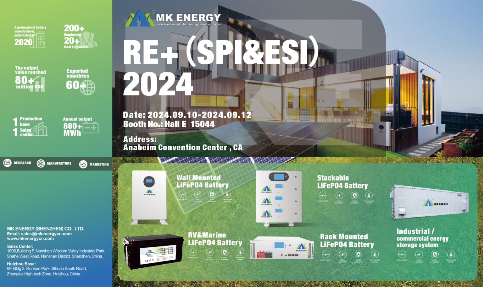MK at the RE+ (SPI&ESI) 2024, E 15044 - MK Energy-Empowering Green Energy Solutions